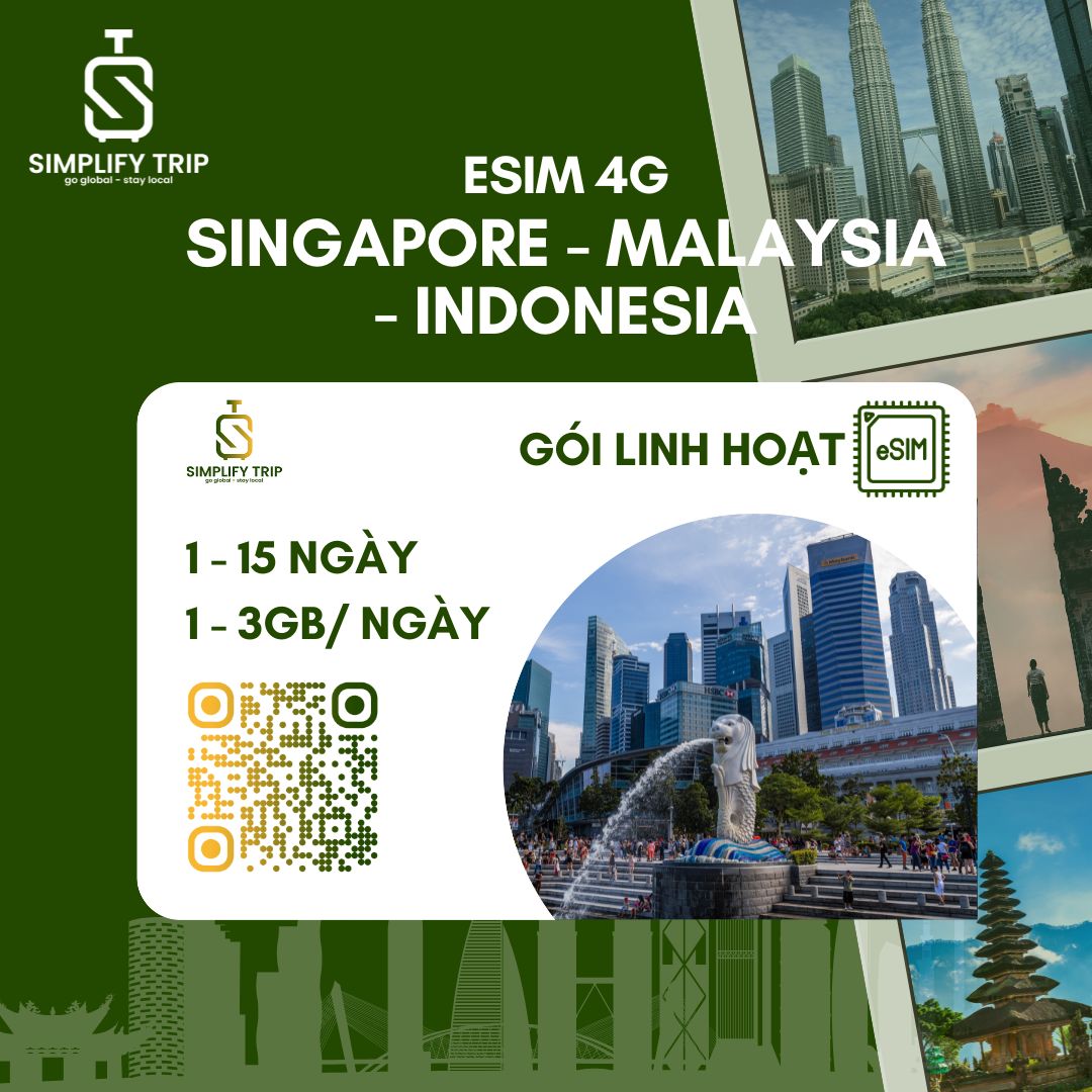 eSIM Singapore, Malaysia, Indonesia 4G high speed, data only | Simplify Trip