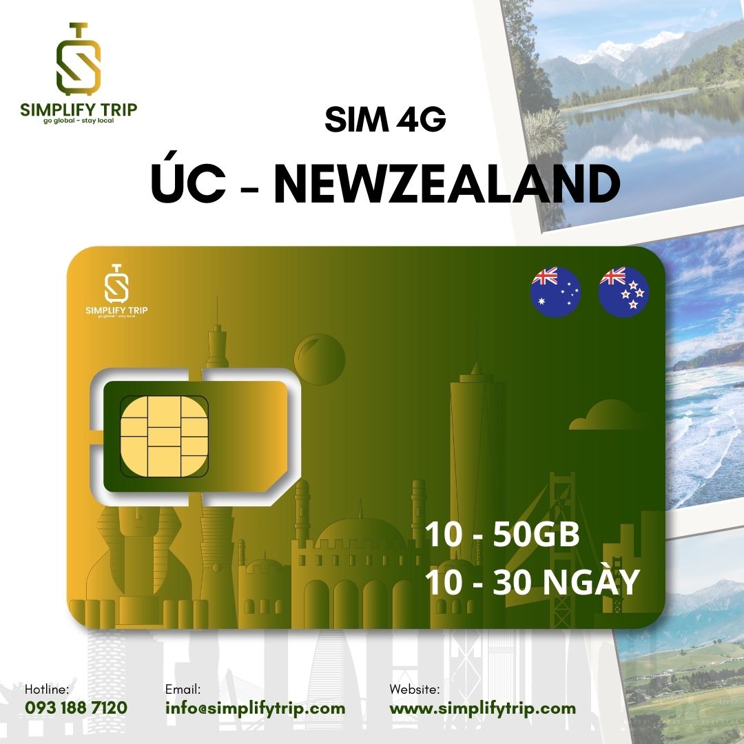 Sim Australia New Zealand high speed 4G, data only | Simplify Trip